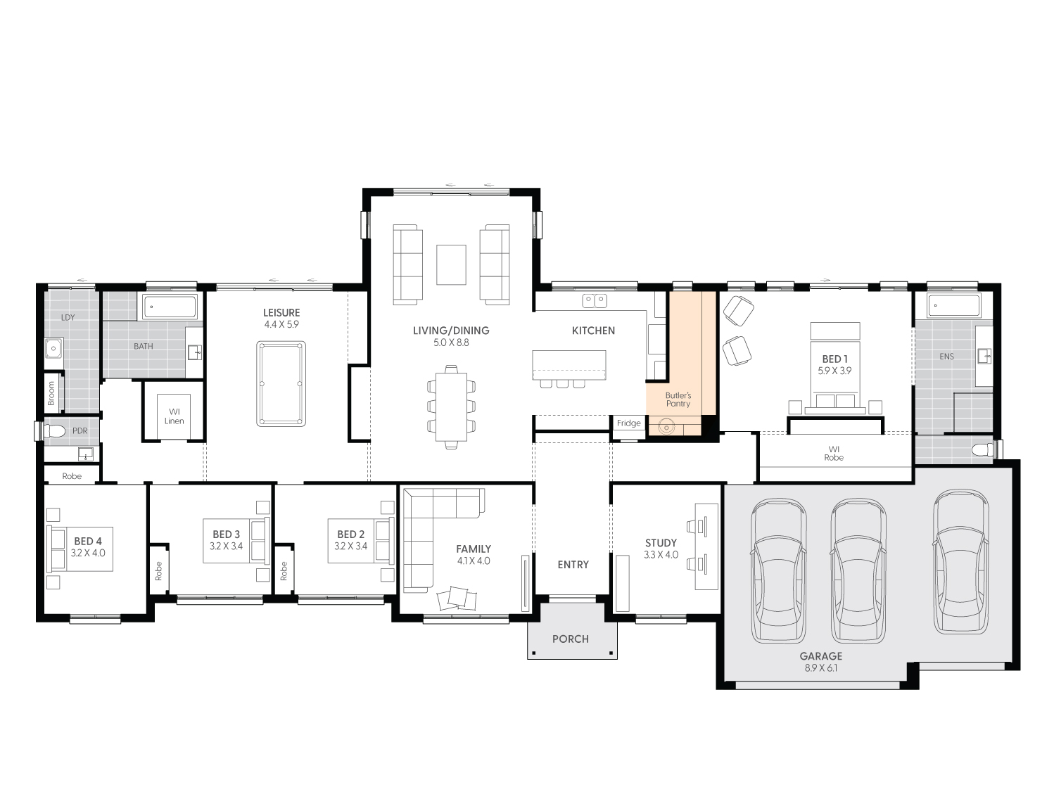 Bronte 37 Acreage Home Design | Wilson Homes