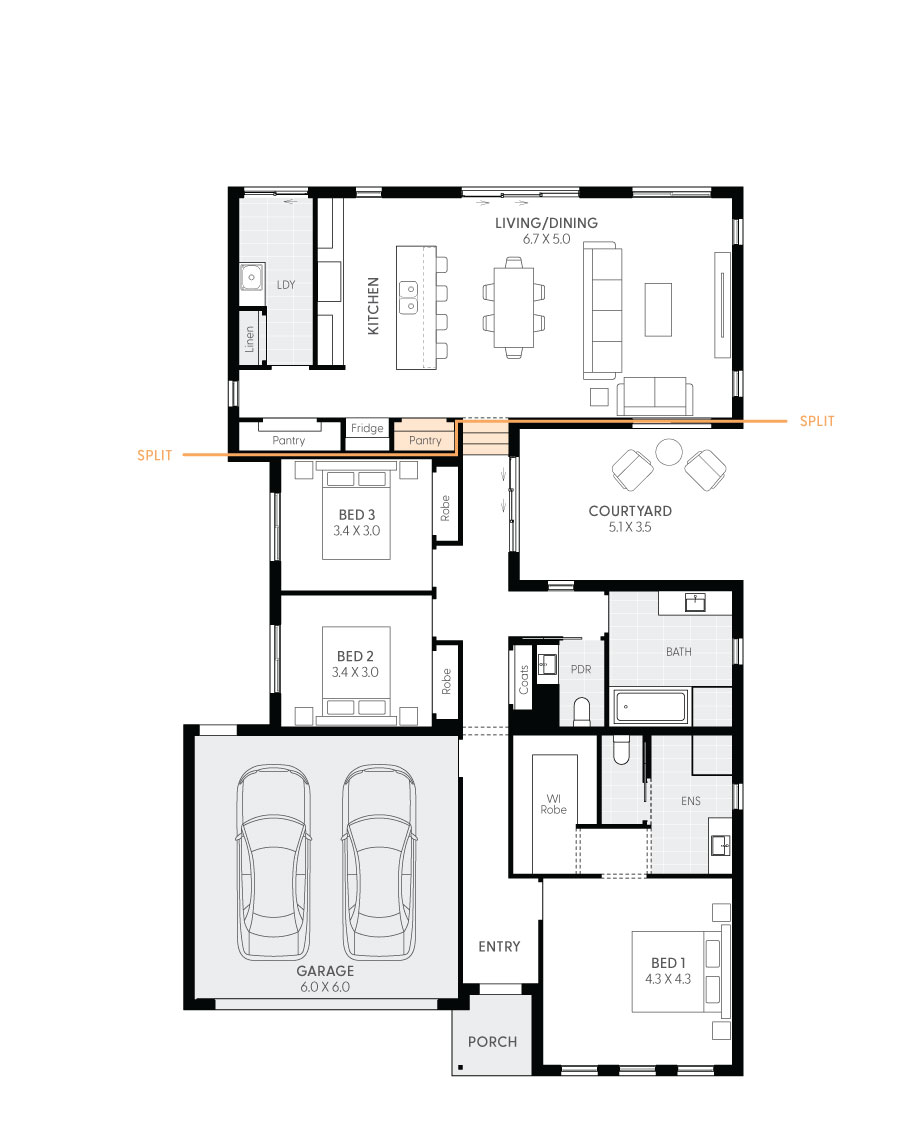 Riverton 23 3 Bedroom Single Storey House Plan | Wilson Homes